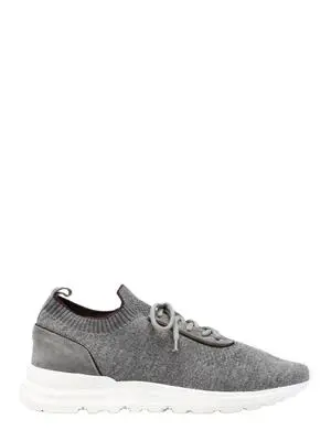 Eleventy Panelled Knit Sneakers - Grey