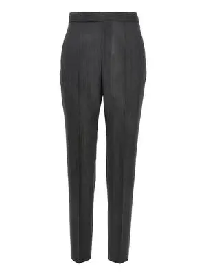 JIL SANDER Pinstripe-pattern Tailored Trousers - Grey
