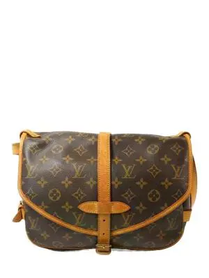 LOUIS VUITTON Monogram Saumur Shoulder Bag - Brown