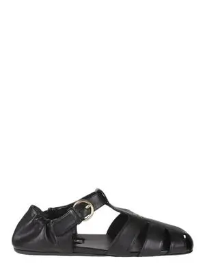 Miu Miu Logo-lettering Caged Sandals - Black