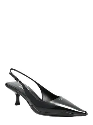 Prada Pointed-toe Slingback Pumps - Black