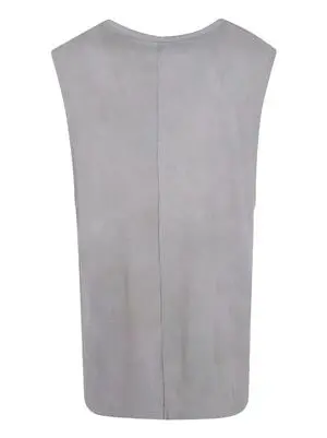 ZIGGY CHEN Graphic-print Sleeveless T-shirt - Grey