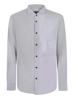 ZIGGY CHEN Patch-pocket Cotton Shirt - Neutrals