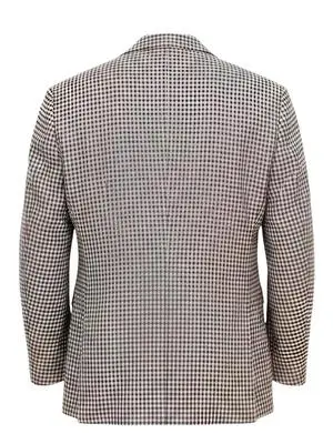 Isaia Gingham-check Blazer - Neutrals