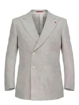 Isaia Double-breasted Dinner Jacket - Grey