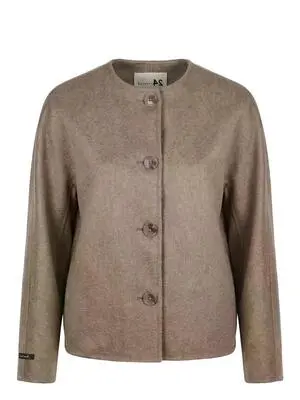 MANZONI 24 Cashmere Button-front Jacket - Brown