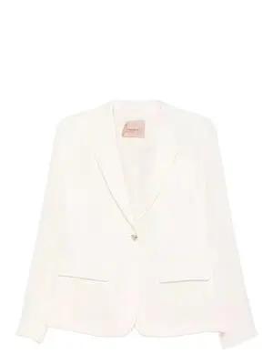 TWINSET Heart-motif Single-breasted Blazer - White