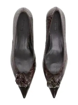 ROTATE BY BIRGER CHRISTENSEN Mid-heel Leather Pumps - Brown