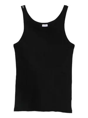 Dolce & Gabbana Ribbed Scoop-neck Tank Top - Black