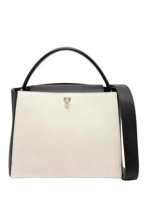 VALEXTRA Medium Brera Leather Tote Bag - Black