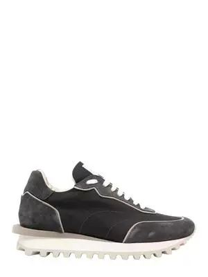 Eleventy Panelled Ridged-sole Sneakers - Grey