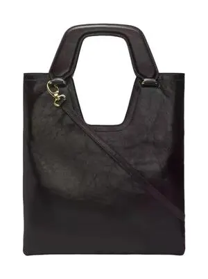 AIM Mia Leather Tote Bag - Black