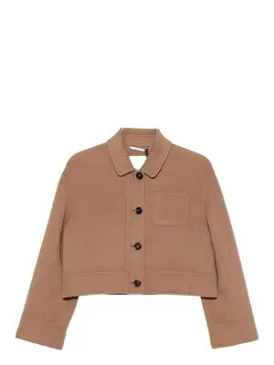 Max Mara Cropped Button-down Jacket - Brown