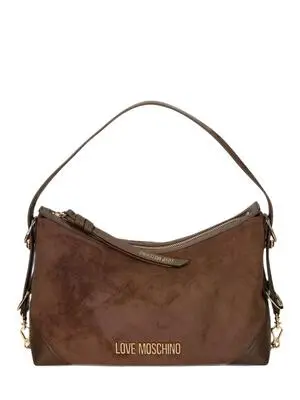 Moschino Logo-plaque Shoulder Bag Brown