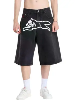 BILLIONAIRE BOYS CLUB - ICE CREAM Running Dog Triple Scoop Denim Shorts - Black