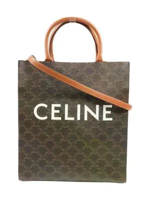 Celine Triomphe Vertical Cabas Two-way Handbag - Brown