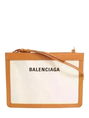 Balenciaga Logo-print Shoulder Bag - Neutrals