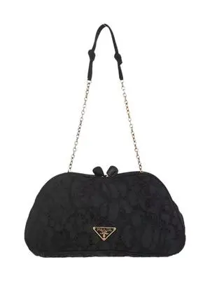 Prada 1990-2000s Lace Chain Shoulder Bag - Black