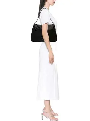 Gucci 2016-2026 Medium Calfskin Gg Emblem Shoulder Bag - Black