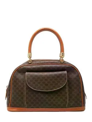 Celine 2000 Macadam Coated Canvas Handbag - Brown