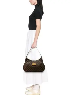 LOUIS VUITTON 2011 Damier Ebene Thames Gm Shoulder Bag - Brown