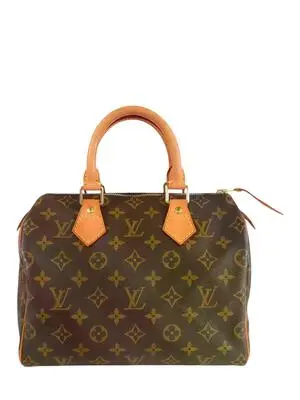 LOUIS VUITTON 2001 Monogram Speedy 25 Boston Bag - Brown