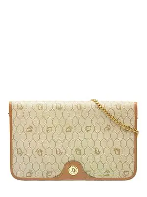 Dior Honeycomb Monogram Chain Crossbody Bag - Neutrals