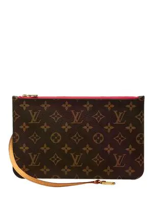 LOUIS VUITTON 2016 Monogram Neverfull Mm Pouch - Brown