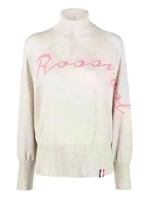 Rossignol Logo Intarsia Merino Wool Blend Jumper - Neutrals