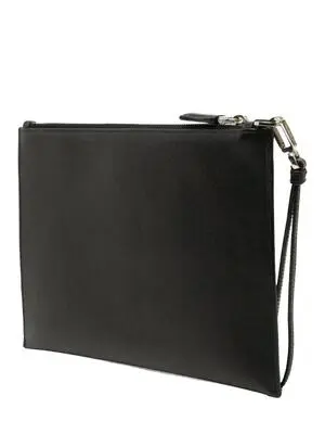 Prada 2013-2026 Saffiano Wristlet Clutch Bag - Black