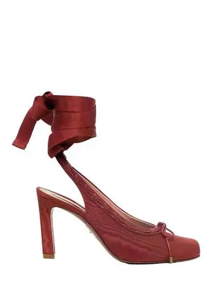 Zimmermann Chisel Toe Ballerina Slingback Pumps - Red