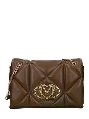 Moschino Logo-plaque Shoulder Bag - Brown