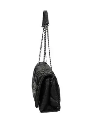 Moschino Logo-appliqué Shoulder Bag - Black
