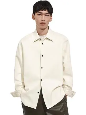 Bottega Veneta Cotton Gabardine Overshirt - Parchment