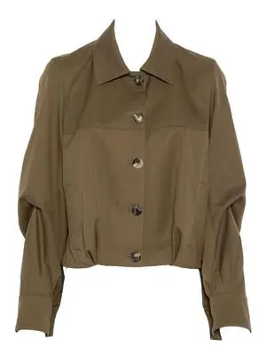 Loewe Cotton And Silk Blend Jacket - Green