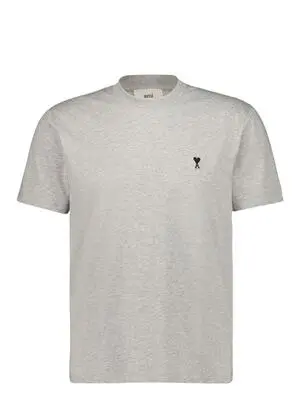 AMI Paris De Coeur Cotton T-shirt - Grey