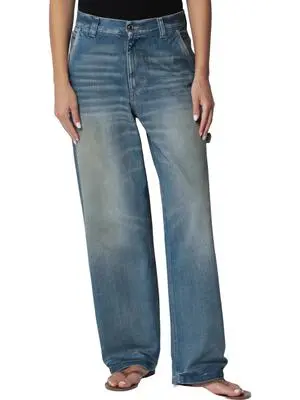 HAIKURE Wide-leg Washed-effect Jeans - Blue
