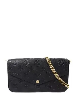 LOUIS VUITTON Felicie Pochette Monogram Empreinte Shoulder Bag - Black