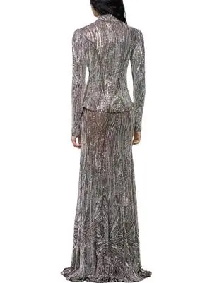 Rabanne Sequin-embellished Embroidered Maxi Skirt - Brown