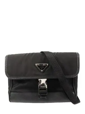 Prada Buckle-fastening Mini Shoulder Bag - Black