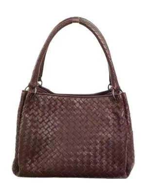 Bottega Veneta Intrecciato Leather Handbag - Red