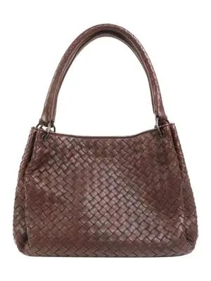 Bottega Veneta Intrecciato Leather Handbag - Red