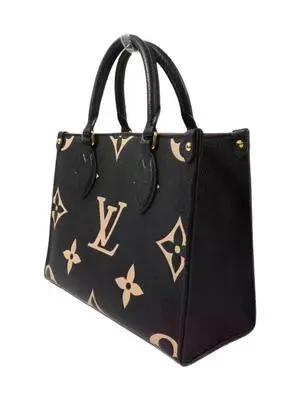 LOUIS VUITTON Monogram Empreinte On The Go Pm Tote Bag Black