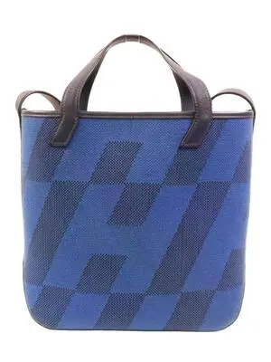 Hermès Cabas H En Biais 27 Tote Bag - Blue