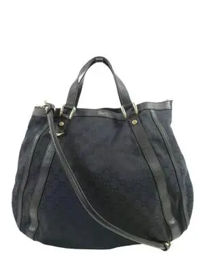 Gucci Gg Canvas Shoulder Bag - Black