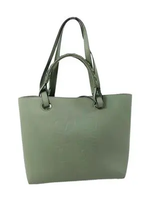 Loewe Anagram Leather Tote Bag - Green