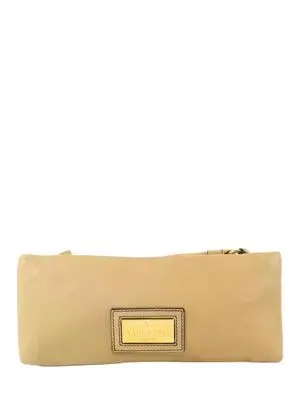 Valentino Garavani Leather Rose Detail Clutch Bag - Neutrals