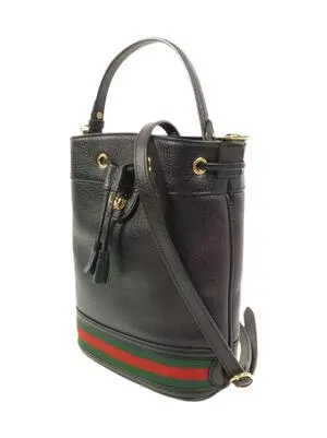 Gucci Ophidia Web Bucket Bag - Black