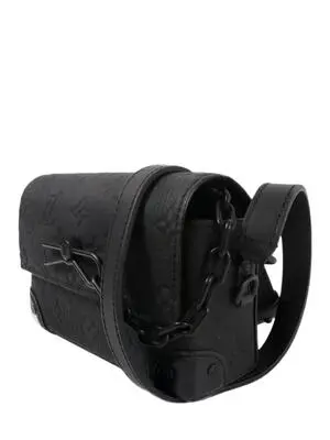 LOUIS VUITTON Steamer Monogram Taurillon Shoulder Bag - Black