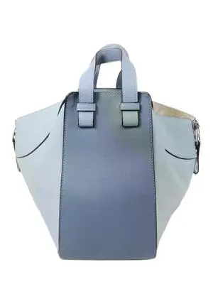 Loewe Medium Hammock Leather Tote Bag - Blue